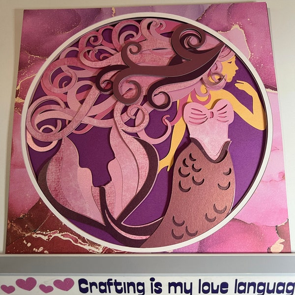 3D MERMAID Svg - TROPICAL Shadow Box - for Cricut - for Silhouette - Etsy
