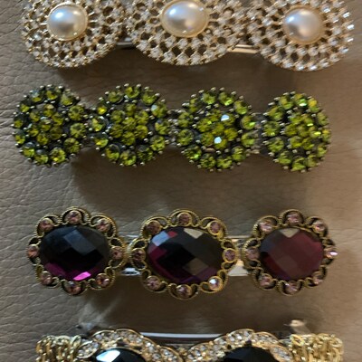 Silver Rose Barrette, Large Rose Hair Clip for Women, - Etsy