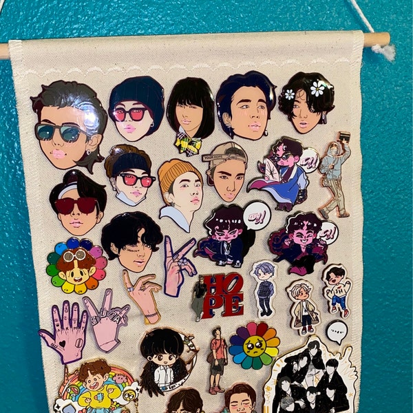 Large Blank Canvas Banner, Enamel Pin Banner, Pin Banner, Pin Pennant ...