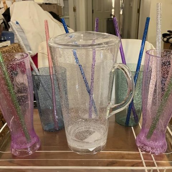 Glitter Tumbler Straw Replacement Straw Cup Accessory Glitter Straw for ...