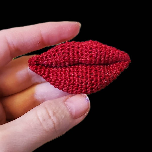 Crochet Lips Pattern PDF Crochet Kiss Valentine's Day Gift Amigurumi ...