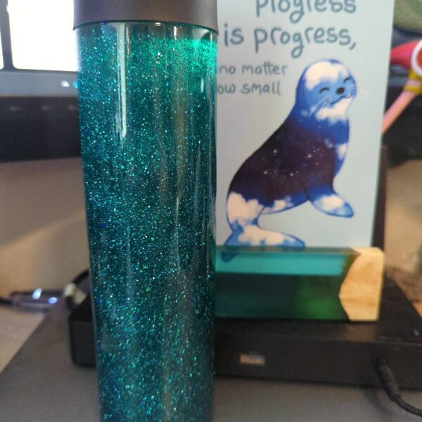 Bisexual Flag Inspired Glitter Sensory Bottle | Calm Down Bottle ...