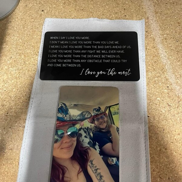 Personalized Metal Engraved Card for Wallet, Custom Wallet Insert for ...