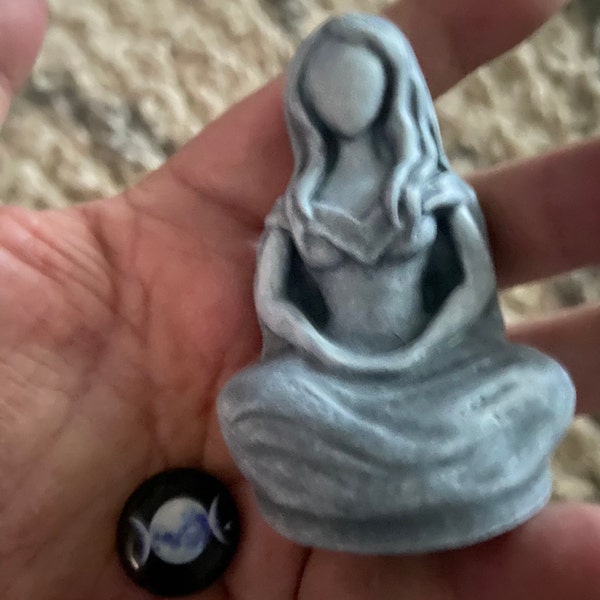 Triple Moon Goddess Figurine - Moon Goddess Statue - Hecate Statue ...