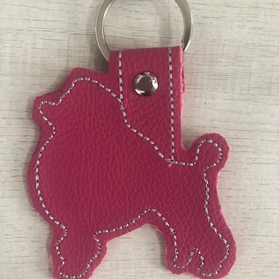 Poodle Dog in the Hoop Snap/rivet Key Fob DIGITAL Embroidery Design - Etsy