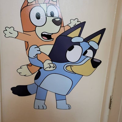 Bluey & Bingo Wall Sticker - Etsy UK