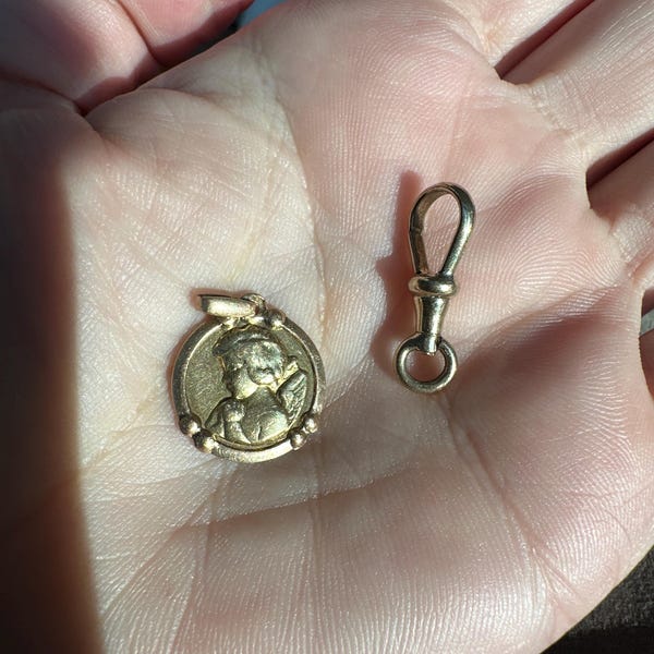 French Augis Love Charm 18k Gold Qu'hier Que Demain L'essentielle Mini ...