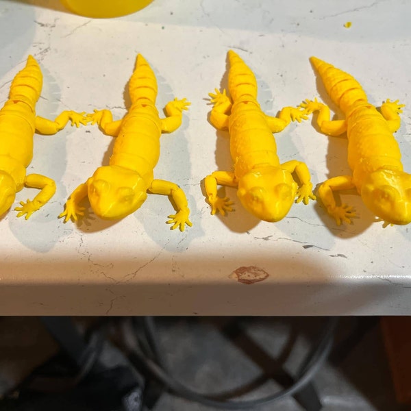 Leopard Gecko Digital .STL File for 3d Printing, Articulated Fidget ...