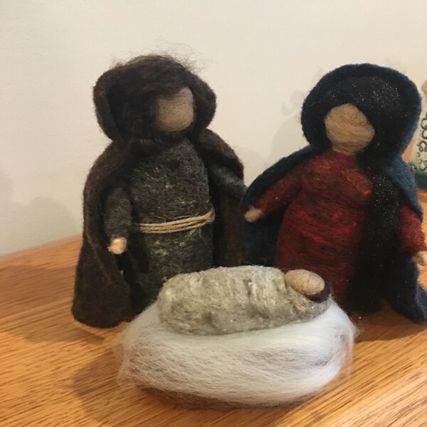 Nativity Set - Needle Felting NATIVITY Kit - Needle Felting Pattern ...