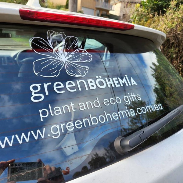 Business Car Window Decal, Company Logo Car Sticker, Custom Car Truck ...