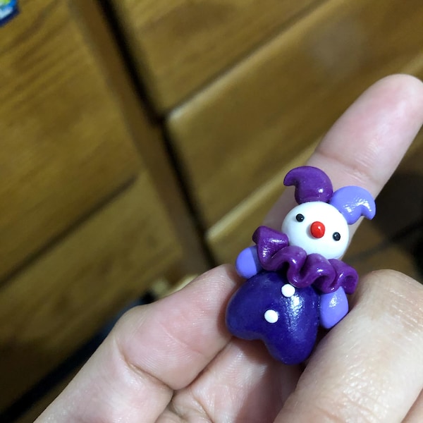 Rainbow Mini Clown Handmade Figurine - Etsy