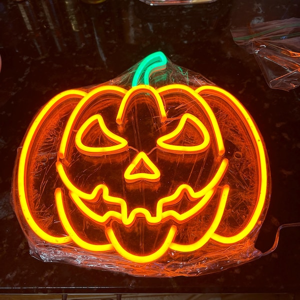 Halloween Pumpkin Neon Sign Wall Decor, Halloween Home Decor, Horror ...