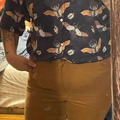 Cottagecore Sweet Druid Button-up Style Shirt, Goth Shirt, Mystic ...