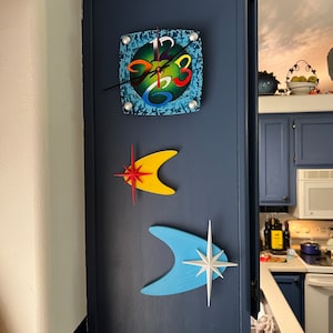 Mid Century Modern Boomerang Magnets, Atomic Starburst 1960s, Modern ...