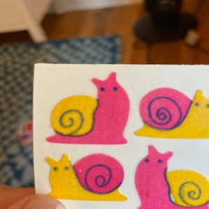 Vintage Fuzzy Snail Stickers Great 7 Seven - Etsy