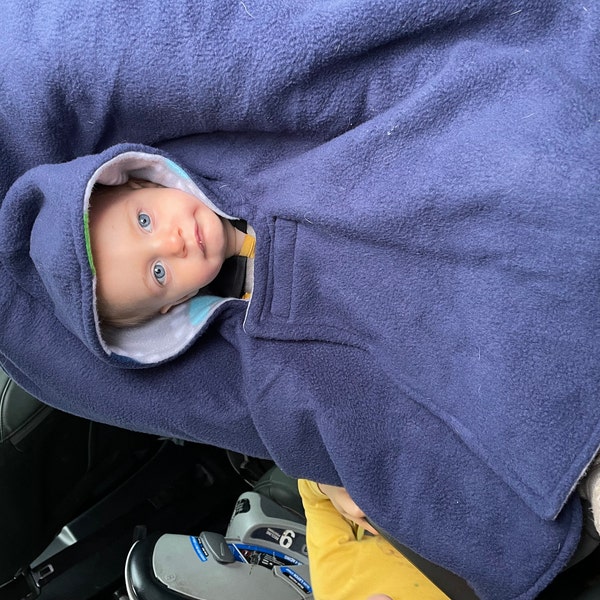 NEW LARGER SIZES Warm & Cozy Car Seat Cape Perfect for Running Errands ...