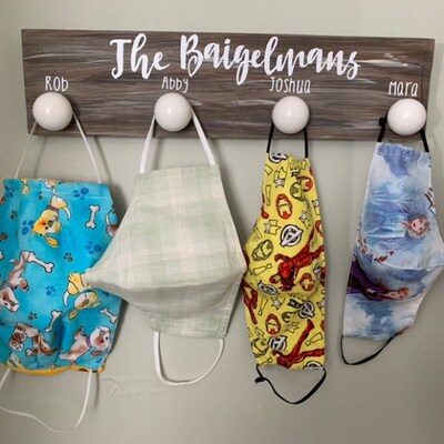 Face Mask Hanger/holder Hangup Rustic - Etsy