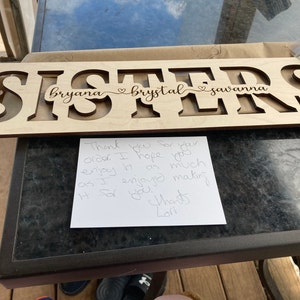 Personalized Sister Wood Sign Home Decor Gift for Sister - Etsy