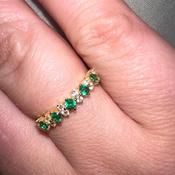 Sami Jewels Emerald Ring, Gemstone Ring, Emerald Jewelry, Gift for Her ...