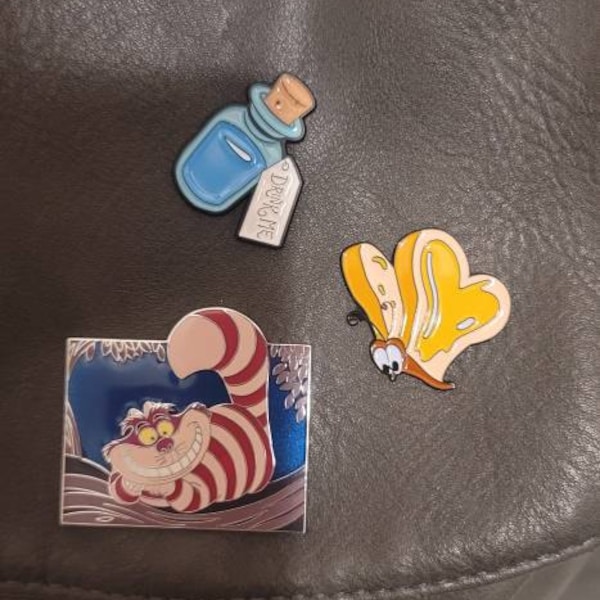 Disney Inspired butterfly Enamel Pin Inspired Alice in Wonderland Hard ...