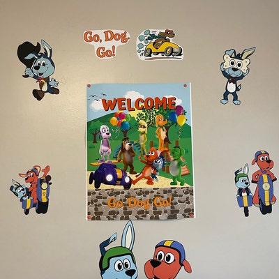 Printable Go Dog Go Centerpiece, Go Dog Go Cake Topper, Go Dog Go Party ...