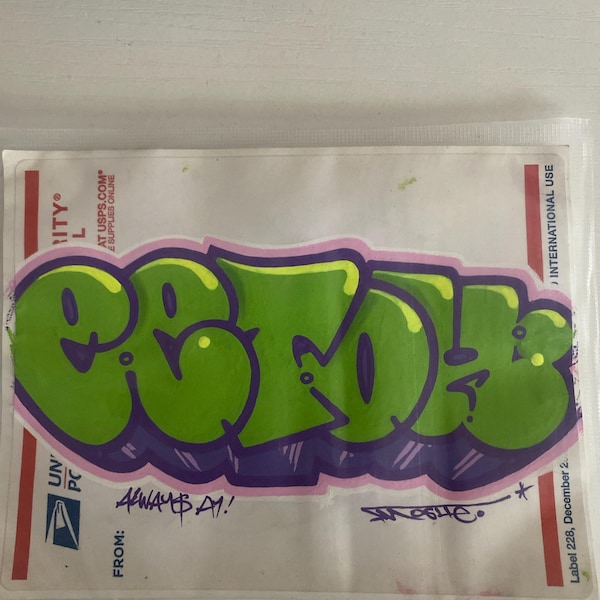 Custom Graffiti Sticker (your Name/tag!) + Tiktok Feature - A1 - [USPS ...