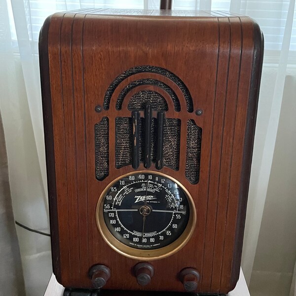 1937 Zenith Am/shortwave Tombstone Radio 6S229, Elec Restored - Etsy