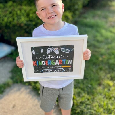 First Day of Fourth Grade School Sign Printable Boy 1st Day of 4th ...