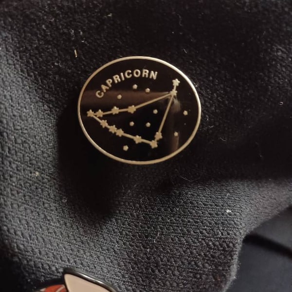Zodiac Constellation Hard Enamel Pin | Celestial Star Sign Lapel Pin ...