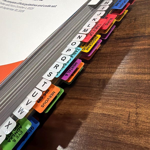 2026 ICD-10-CM - Tabbing System | Medical Coding Tabs | Book Tabs (book NOT Included) - Etsy