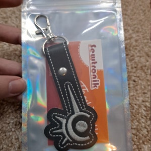 FFXIV Embroidered Job Icon Logo Soul Stone Keychain Fob Reaper - Etsy