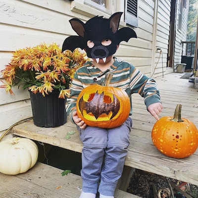 Children's Black BAT Animal Felt Mask - Etsy