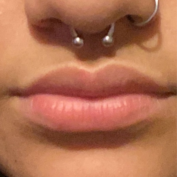 12g SEPTUM Ring, Surgical Stainless Steel, 10mm 3/8" Diameter Hand Bent ...