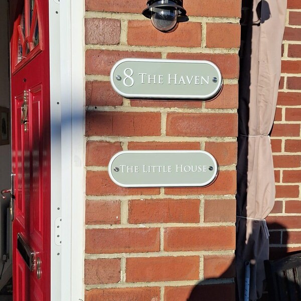 Traditional House Number Signs & Address Plaques in Sage Green - Etsy UK