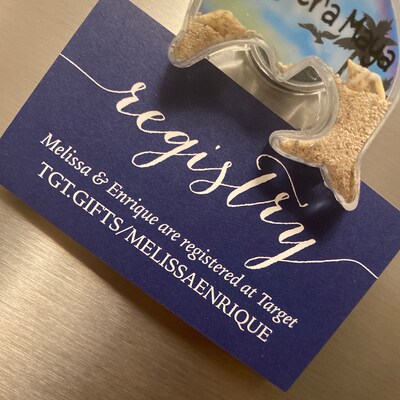 Printable OR Printed Registry Inserts With Custom Color and Font Simple ...