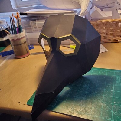 Plague Doctor, 3D Papercraft Mask Template, Low Poly Paper Mask, Unique ...