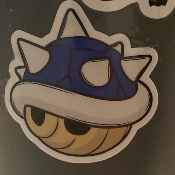 Mario Kart Blue Spike Shell Vinyl Die-cut Sticker | N64 Video Game ...