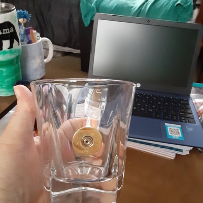 Handmade Pentagon Bullet Whiskey Glass 12GA Winchester or Remington ...