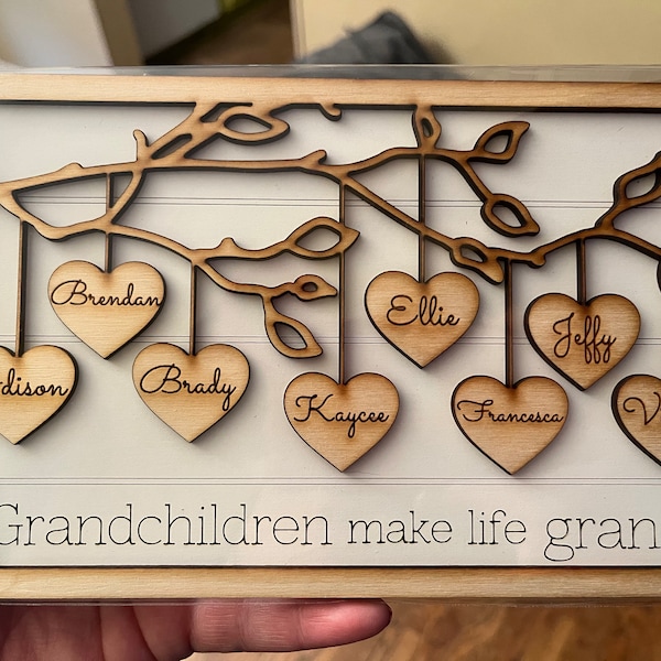 Grandparent Customized Sign, Gift Grandma, Gift for Grandpa, up to **50 ...