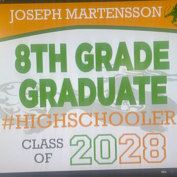 5th Grade Graduation Yard Sign, Next Stop Middle School Grad Sign ...