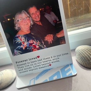 Personalised Photo Print Plaque With Custom Message - Etsy