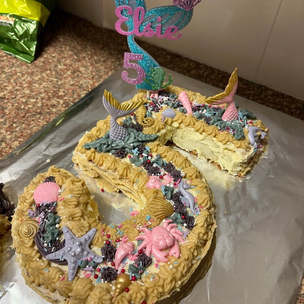 Mermaid Under the Sea Themed Cake Topper - Etsy UK