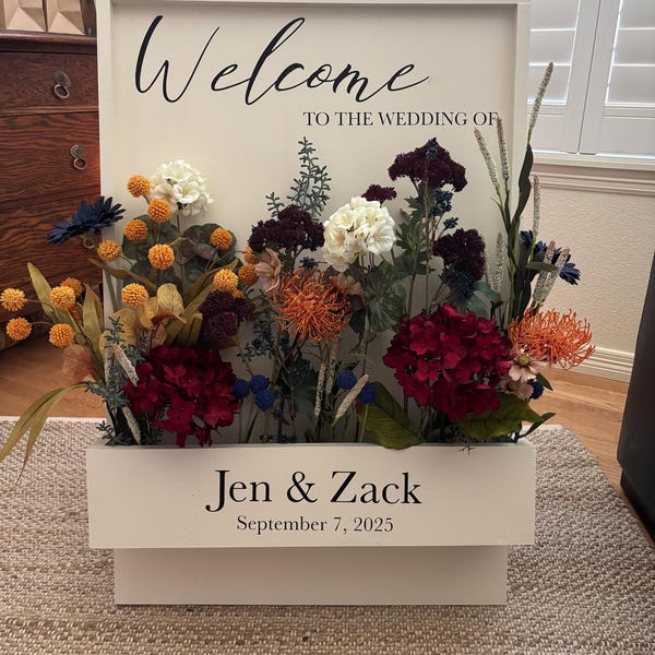 Downloadable Wedding Sign Flower Box DIY Wedding Sign Plans Flower Box ...