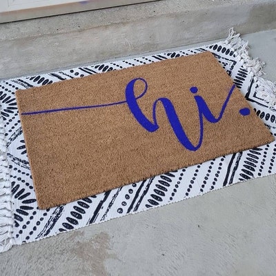 Pink Halloween Doormat Ghost Welcome Mat Halloween Decor - Etsy