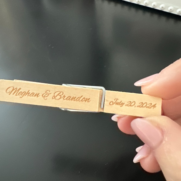 Personalized Wooden Clothespins Wedding Clothespins Party Favor ...