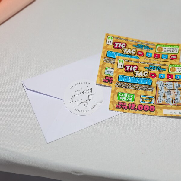 We Hope You Get Lucky Tonight Labels | 2 Inch Round White Matte ...