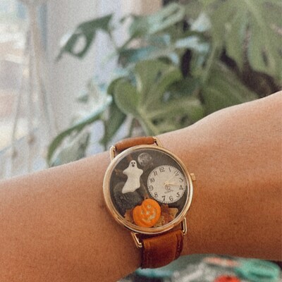 Spooky Halloween Watch With or Without Bats, Glow-in-the-dark Pumpkin ...