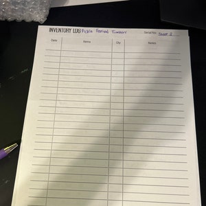 Editable Inventory Log, Inventory Tracker, Product Inventory, Inventory ...