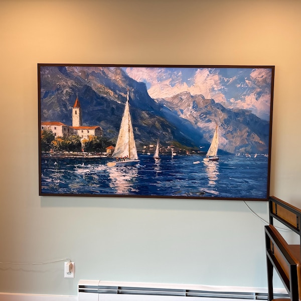 The Last Supper Frame Tv Art, Modern Christian Art, Bible Wall Art ...