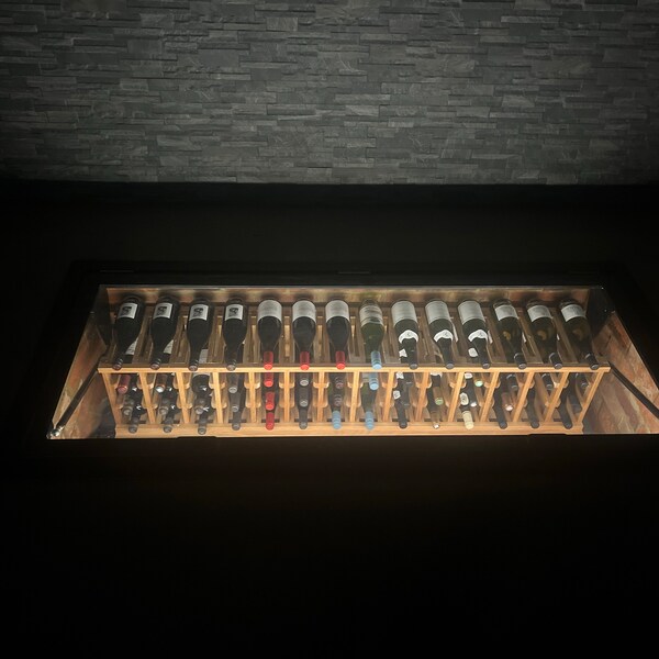 Circular Hinged Glass Floor Wine Cellar Display Unit- Wine Storage Trap ...